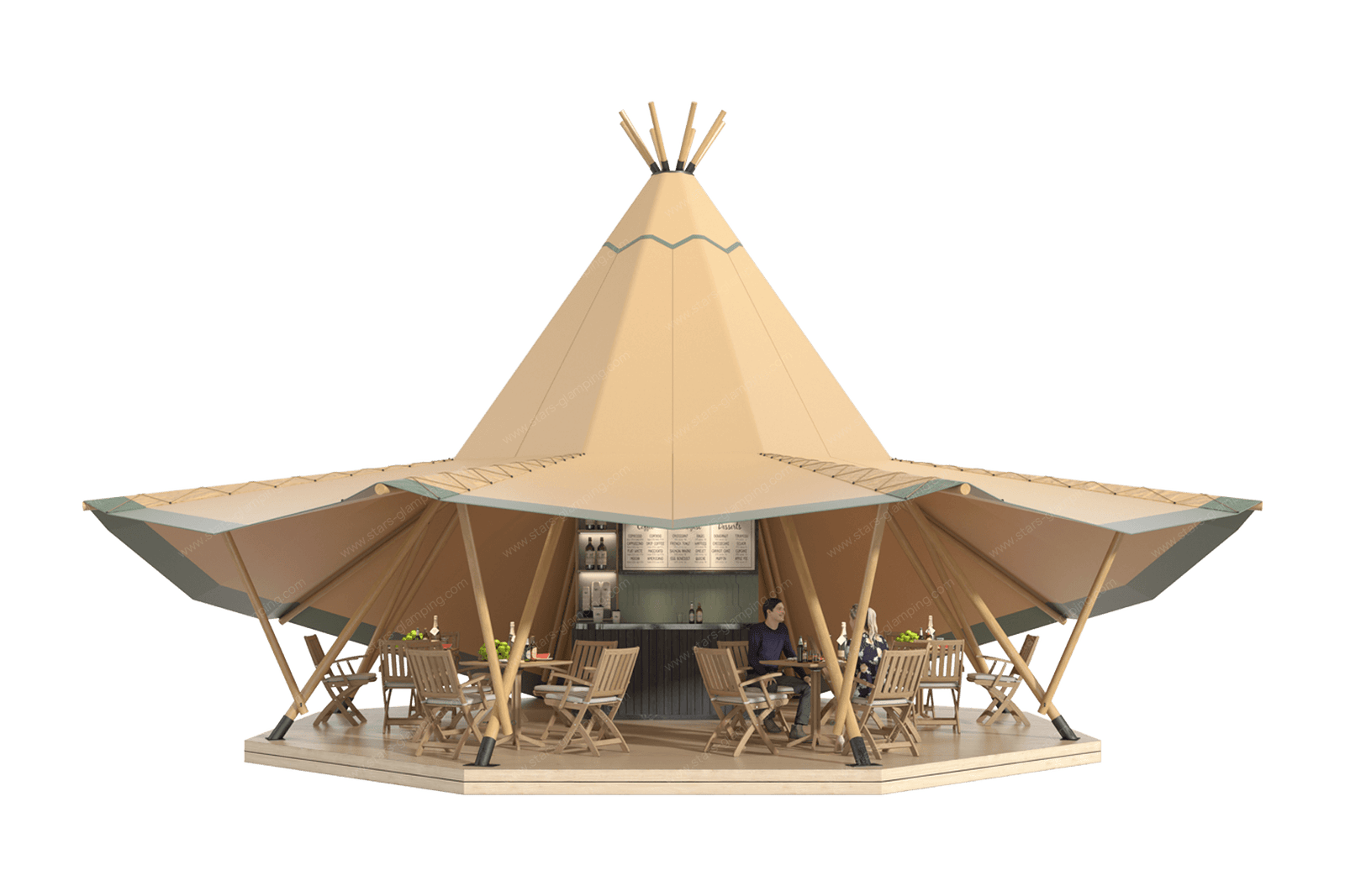 Outdoor Tipi Tent | Large Teepee Tent For Adults | Safari Tent Tipi